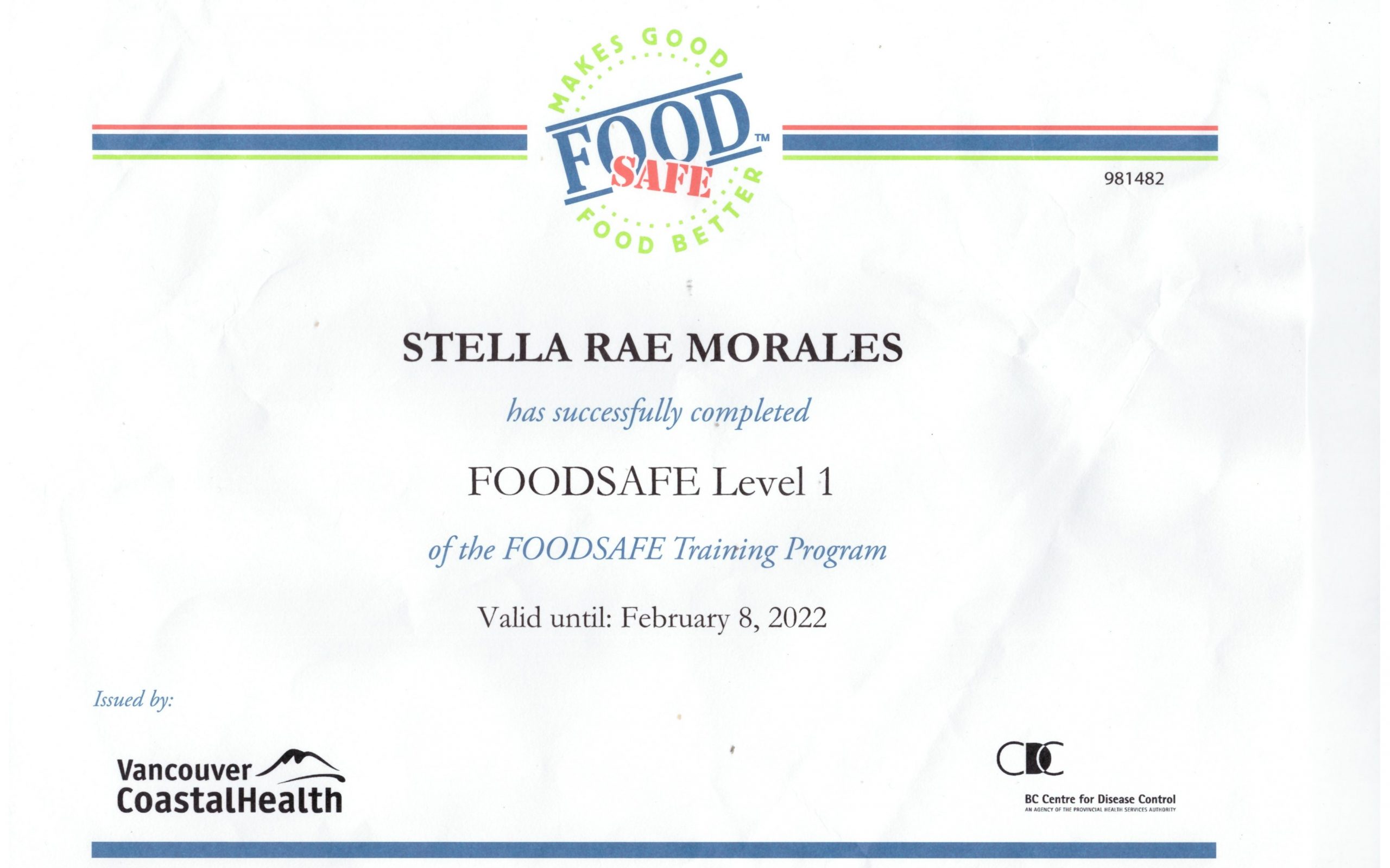 Certificates – Stella Morales